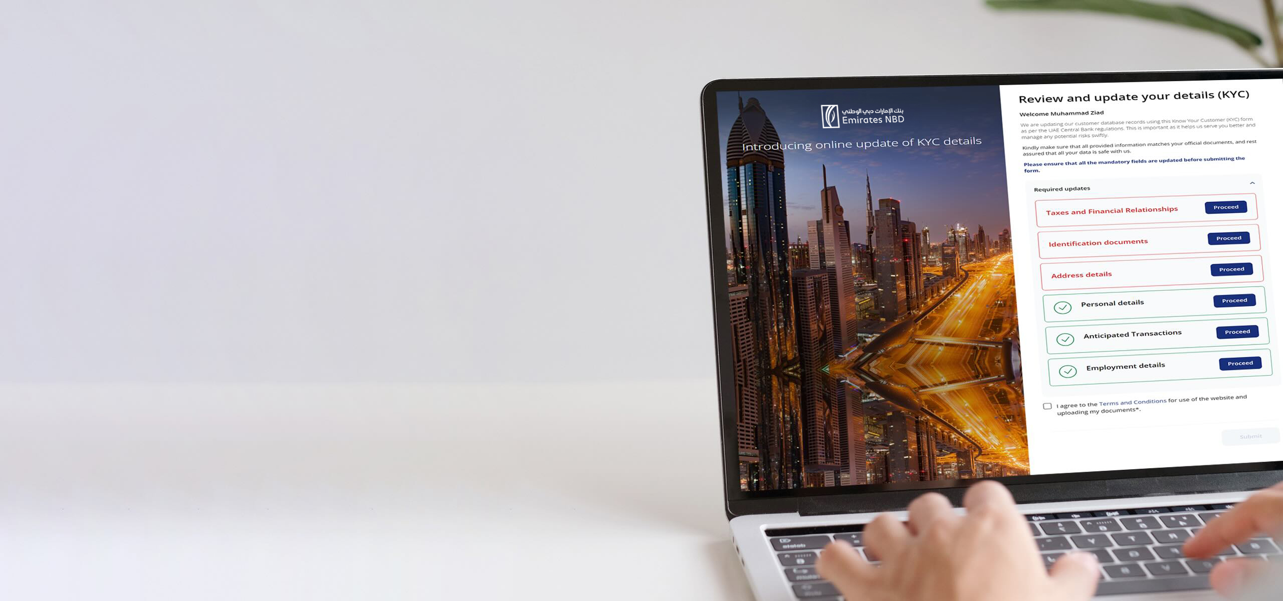KYC Remediation | Update Your Information Securely | Emirates NBD
